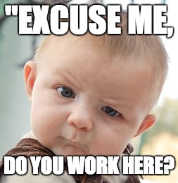 Excuse me, do you work here? | Tellwut.com